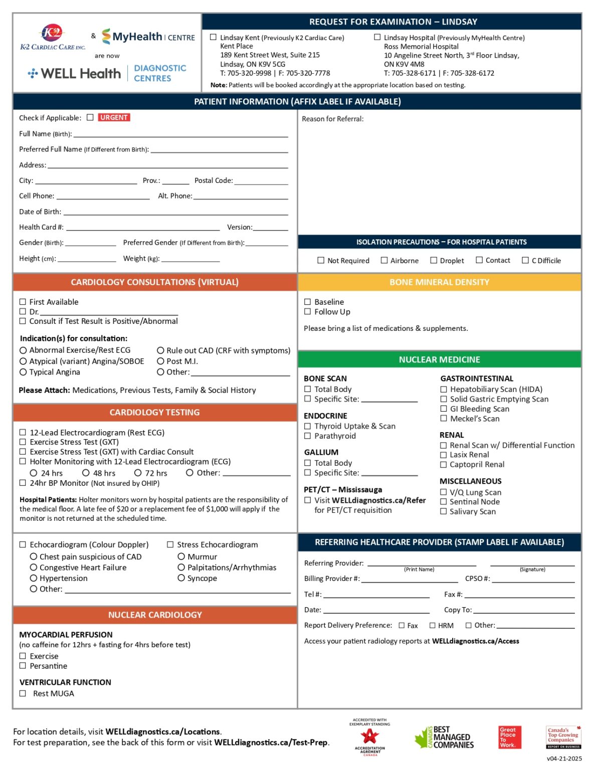 WELL Diagnostics | Requisitions